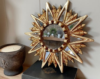 Blue and White Painted Glass Arch Mirror, Spanish Arch Mirror, Peruvian ...