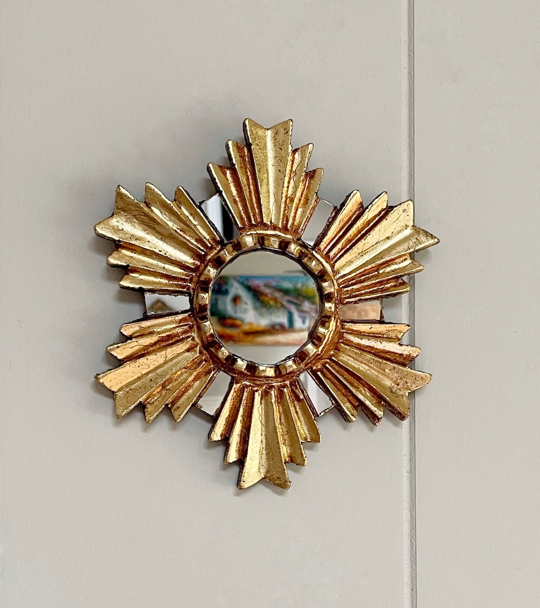 Small Sunburst Mirror, Sun Mirror, Decorative Accent Gallery Mirror ...