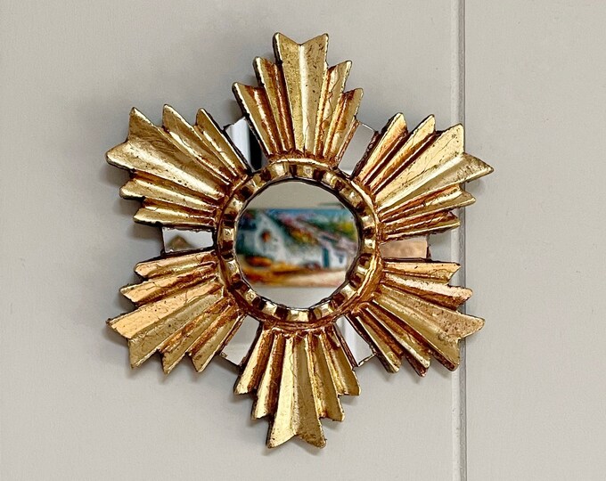 Small Sunburst Mirror, Sun Mirror, Decorative Accent Gallery Mirror ...
