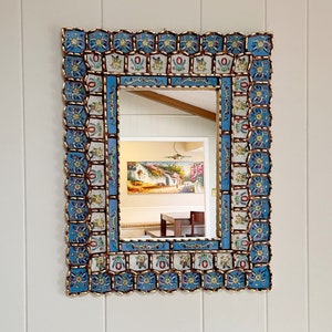 Handmade Peruvian Painted Glass Mirror Spanish Mirror - Etsy