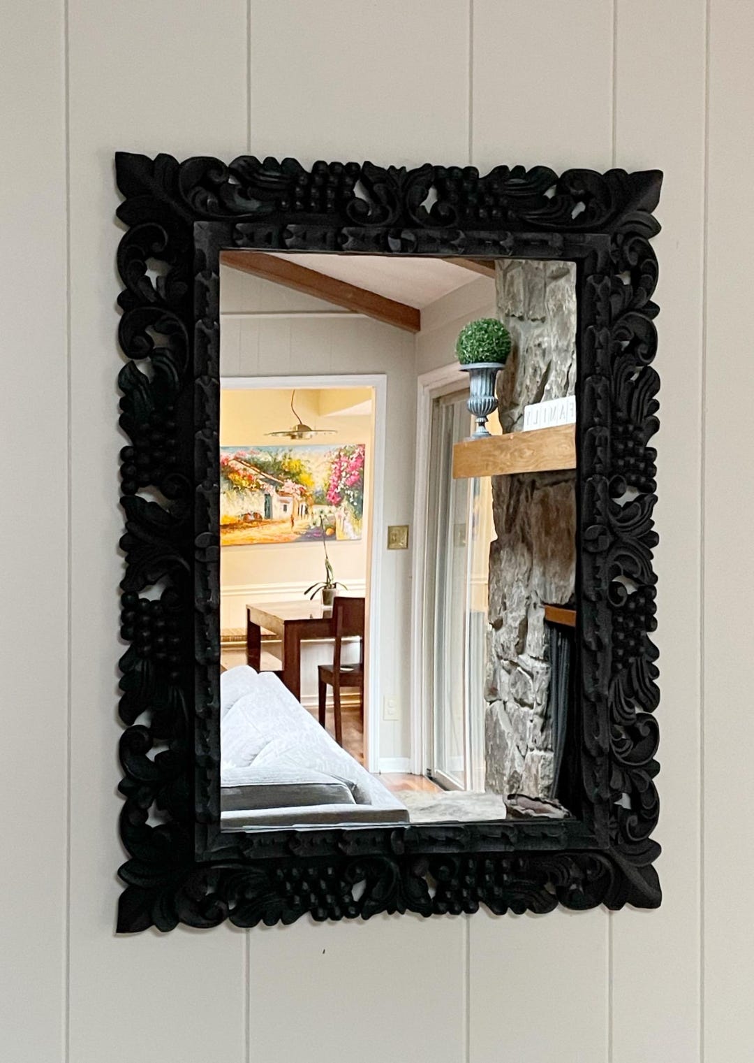 Baroque Spanish Mirror, Peruvian Carved Wood Mirror, Handmade Mirror ...