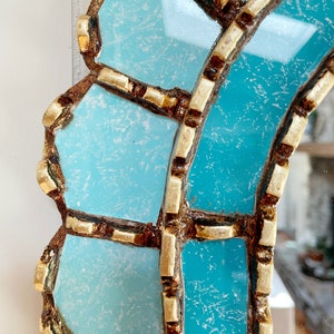 Aqua Blue Arch Mirror, Mediterranean Blue Arch Mirror, Spanish Mirror ...