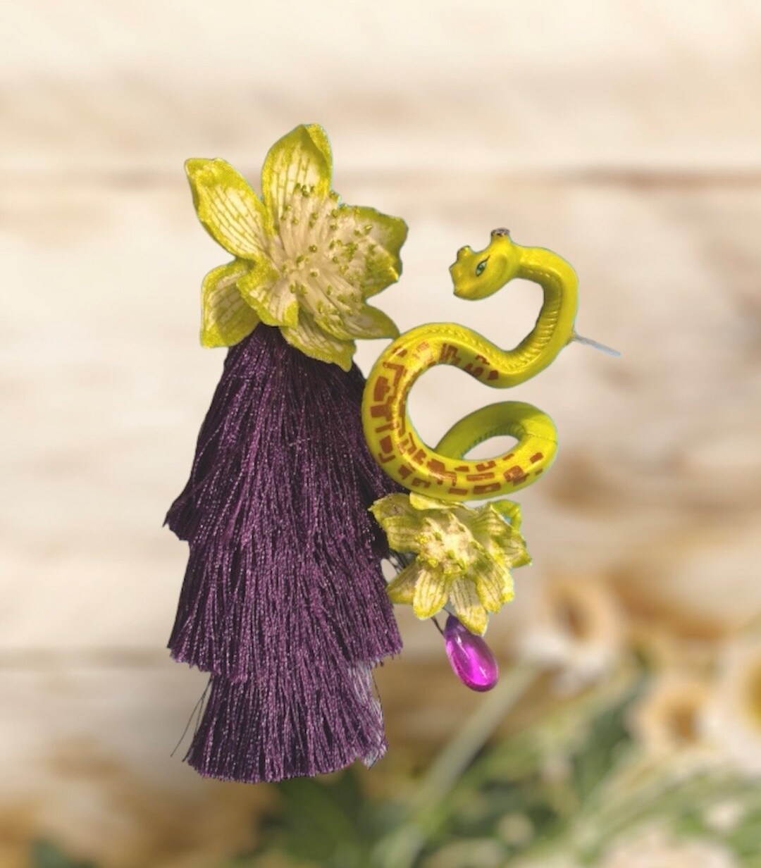 Viper From Dreamsworks Kung Fu Panda Asymmetrical Dangle Earrings - Etsy