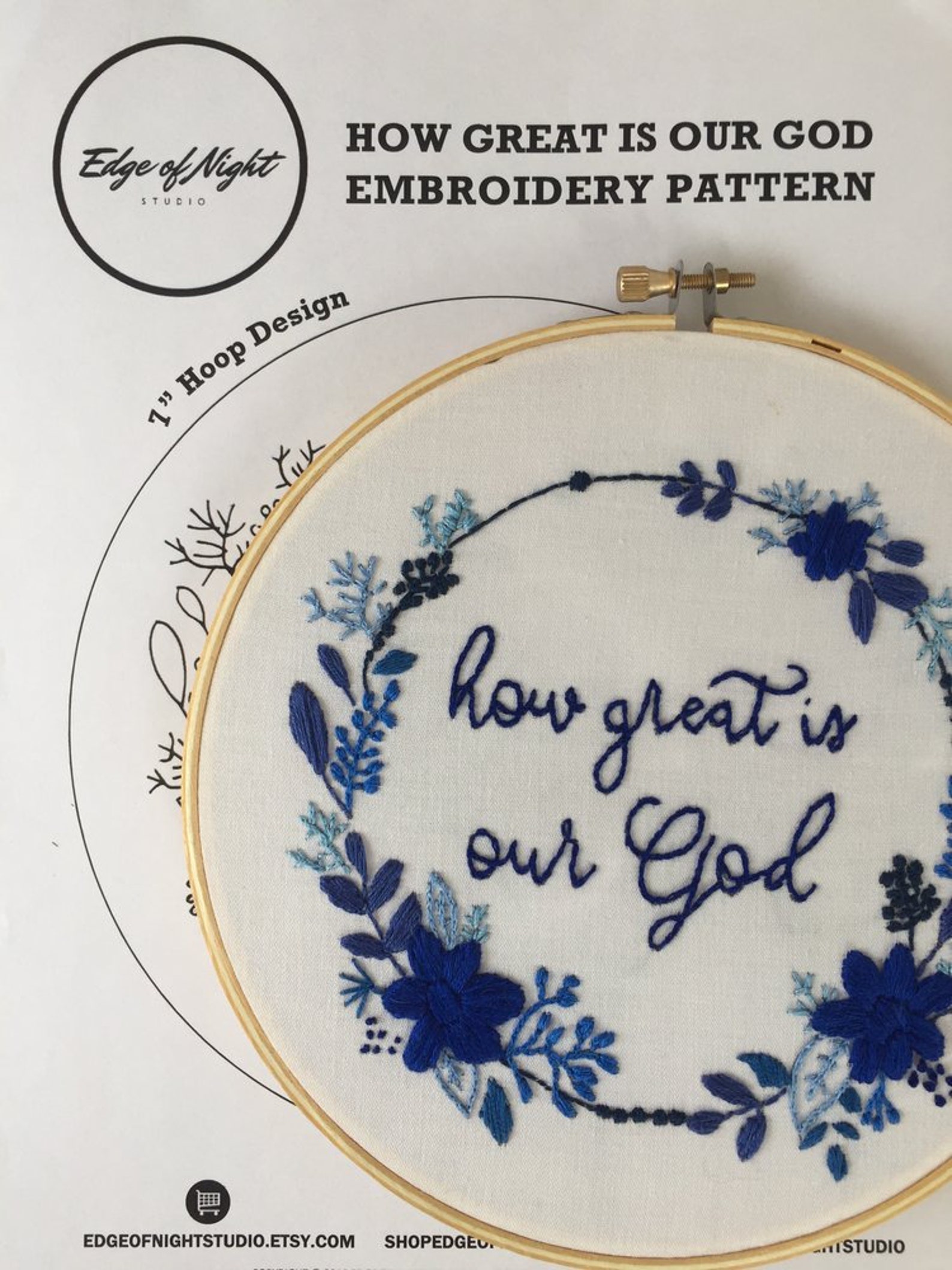 Hand Embroidery Pattern Design PDF Instant Download Printable Stitching ...