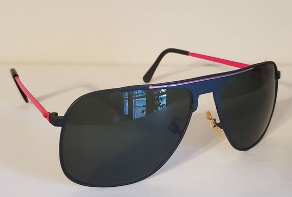 Vintage Aviator Sunglasses Black Metal Frames P… Gem