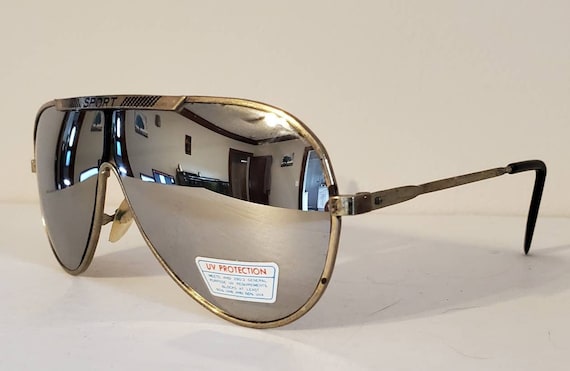 Vintage Aviator Teardrop Sunglasses // Full Mirror Lens // - Etsy