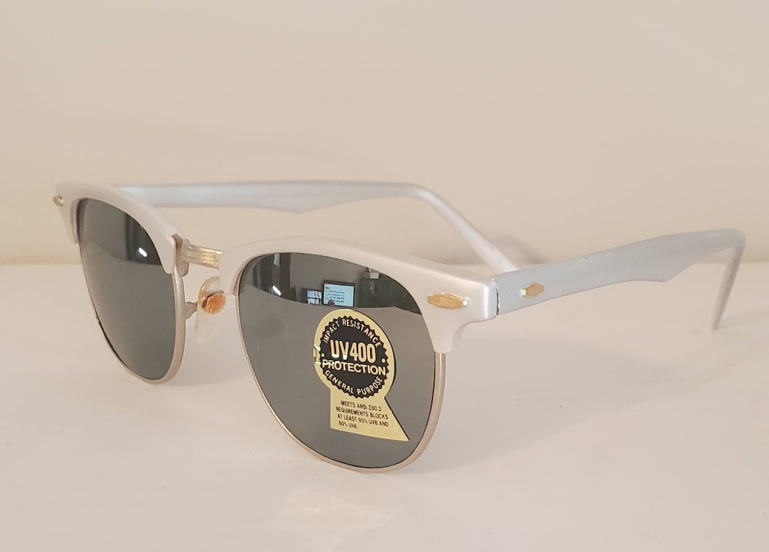 Vintage Sunglasses // Club Master // Browline // Silver Rims // Summer ...