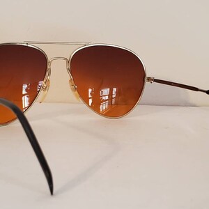 Vintage Aviator Sunglasses // Gradient Blue Blocker Lenses // Sleek ...