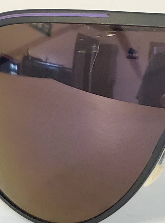 Vintage Aviator Sunglasses // Deep Purple Violet stri… - Gem