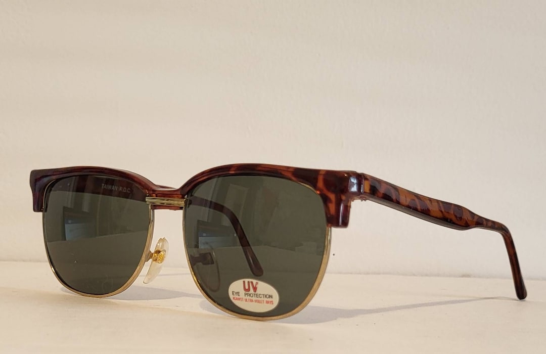 Vintage Clubmaster Sunglasses // Browline Red Brown Tortoise Shell ...