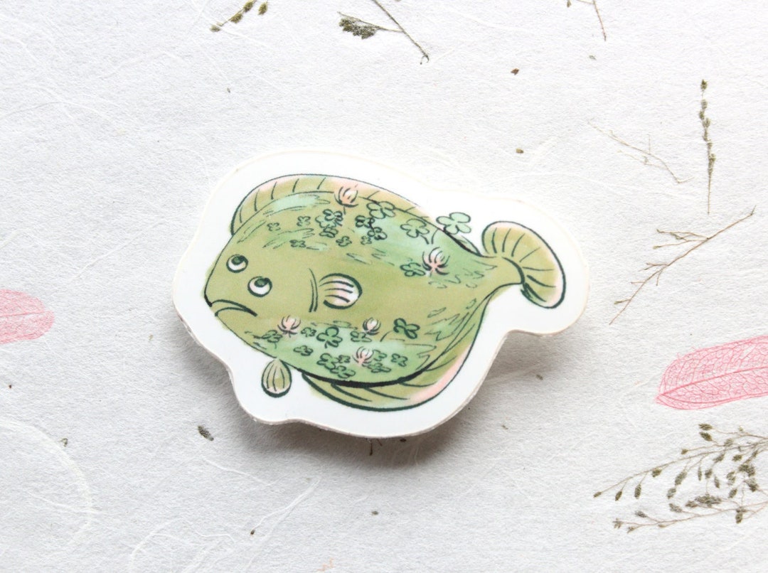 Clover Flounder Sticker - Etsy