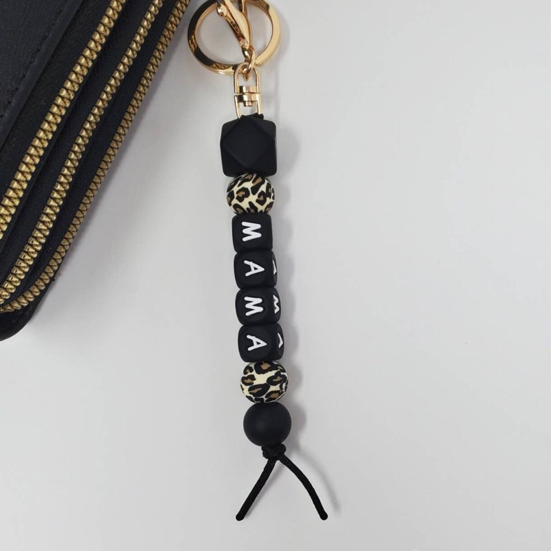 Mama Beaded Keychain - Etsy