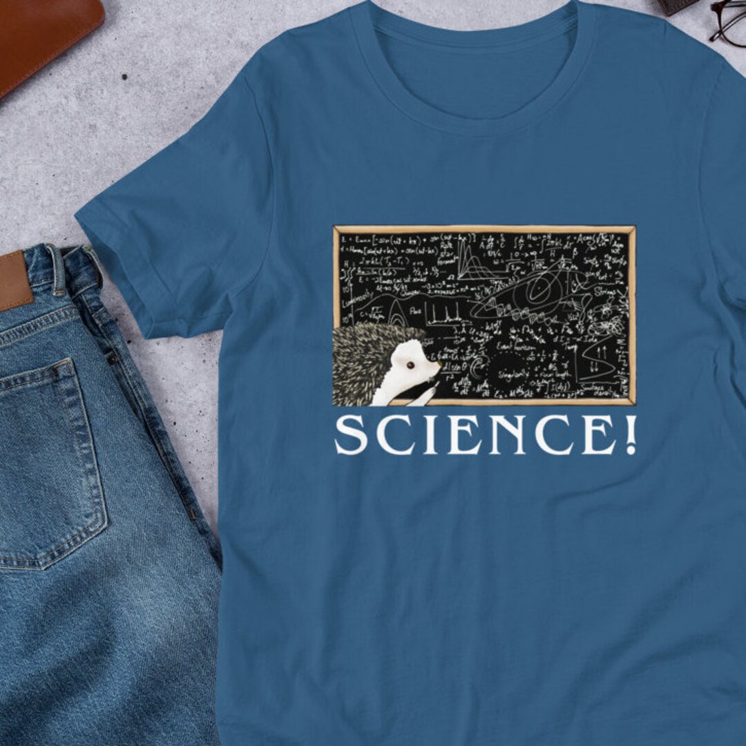 Cute Hedgehog Science Tee - Funny Hedgehog Shirt Short-sleeve Science T ...