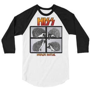 Hedgehog Metal Shirt: Hiss Heavy Metal - Retro 70's Hedgehog T-shirt ...