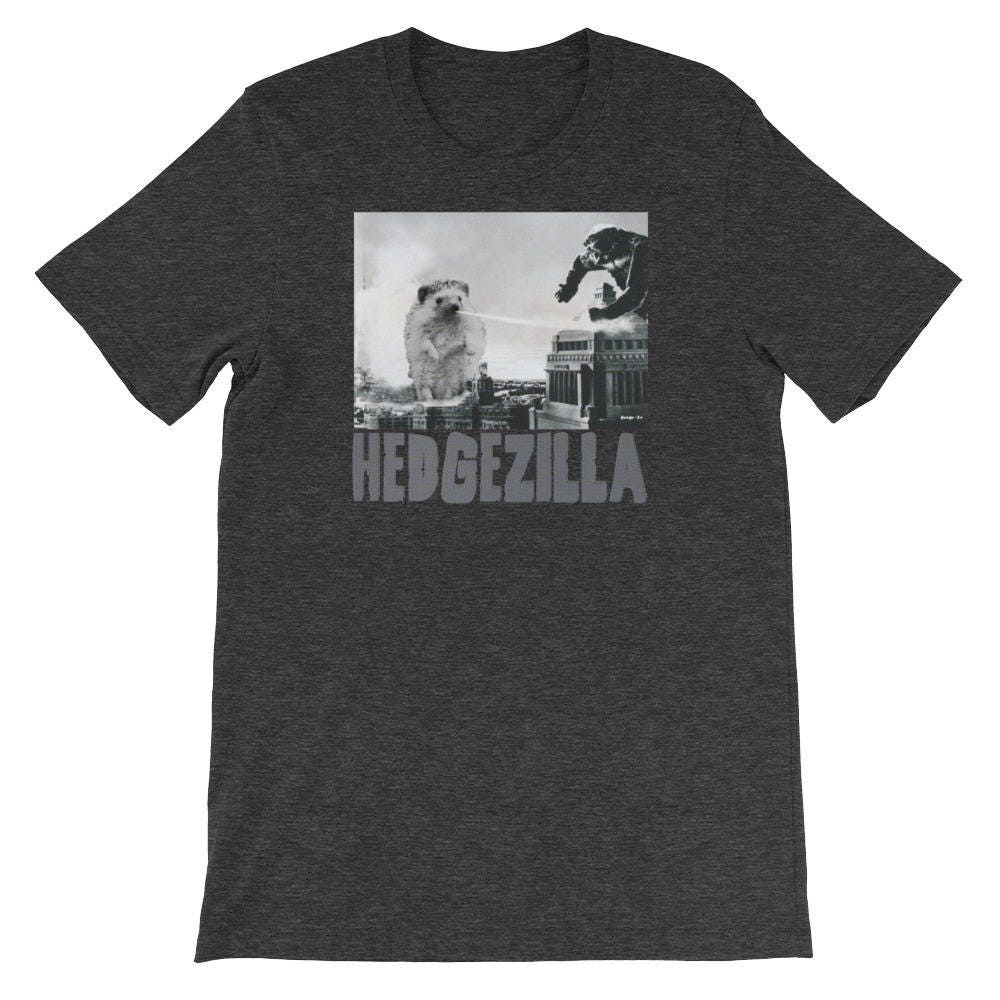 Hedgehog T-shirt: Hedgezilla Funny Hedgehog Kaiju Unisex - Etsy