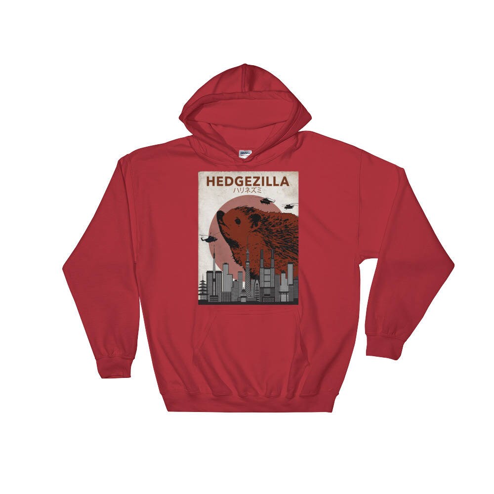 Hedgehog Hoodie: Hedgezilla Movie Poster Hooded Sweatshirt by Princess ...