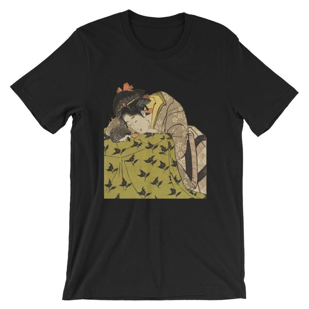 Japanese Hedgehog Art Shirt: Utagawa Kunimasa's 1803 "woman With ...