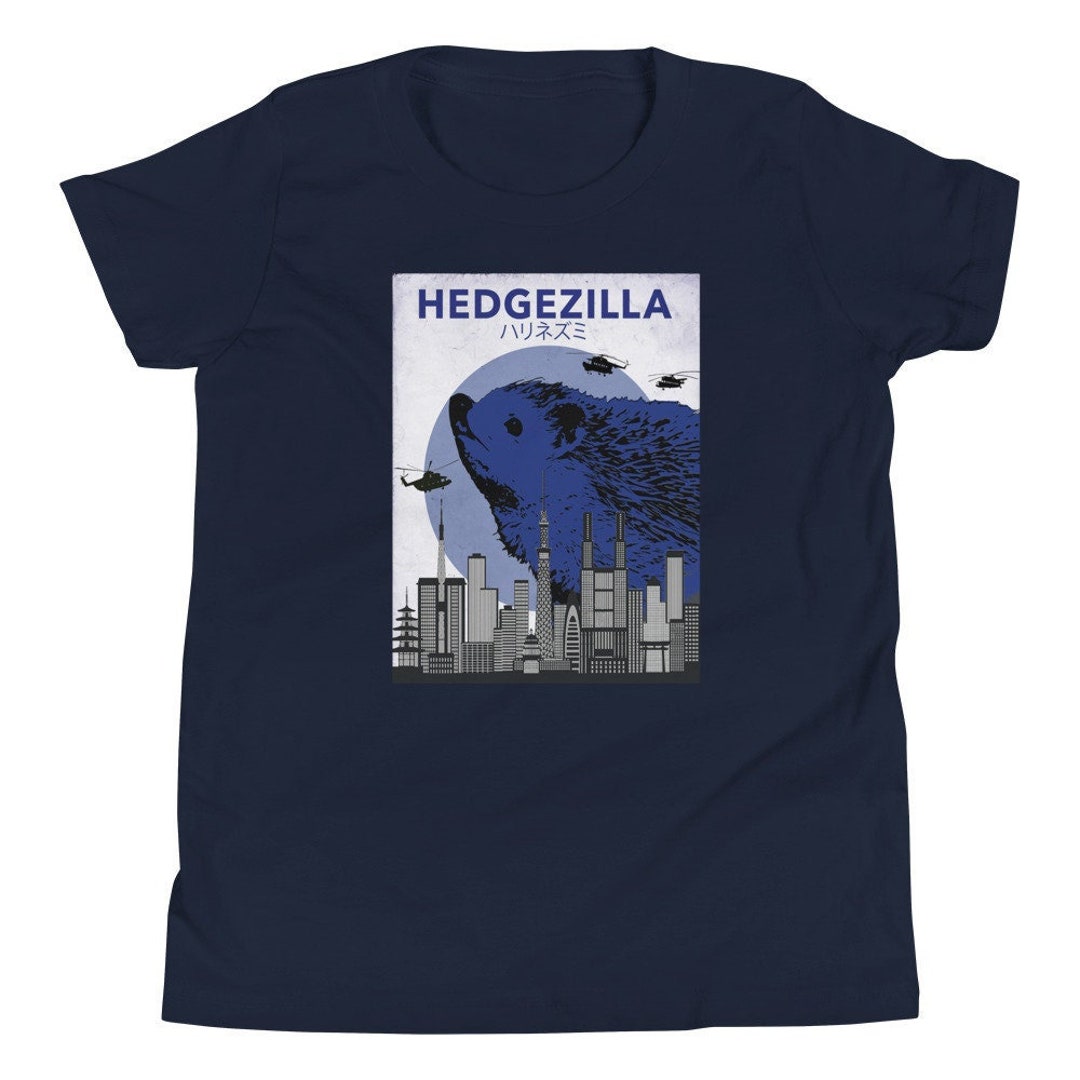 Hedgehog Shirt for Kids Hedgezilla Youth Short Sleeve T-shirt Blue - Etsy