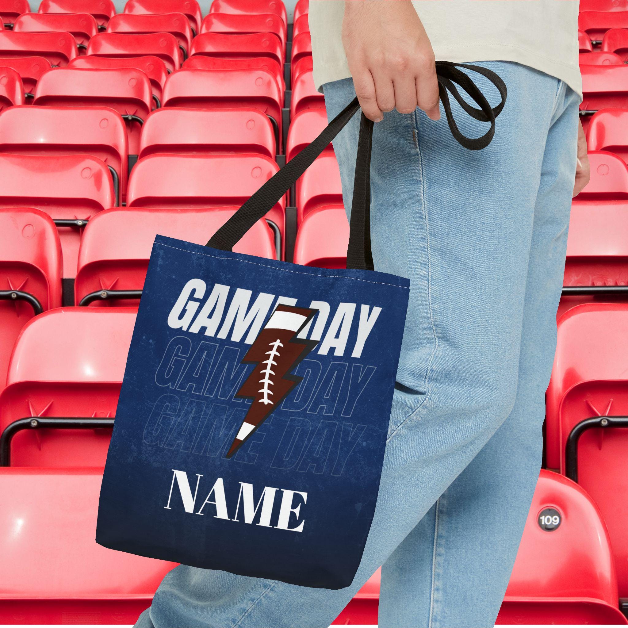 Personalized Football Tote Bag, Game Day Football, Football Mom, Gift ...