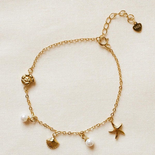 Shell Charm Bracelet - Etsy