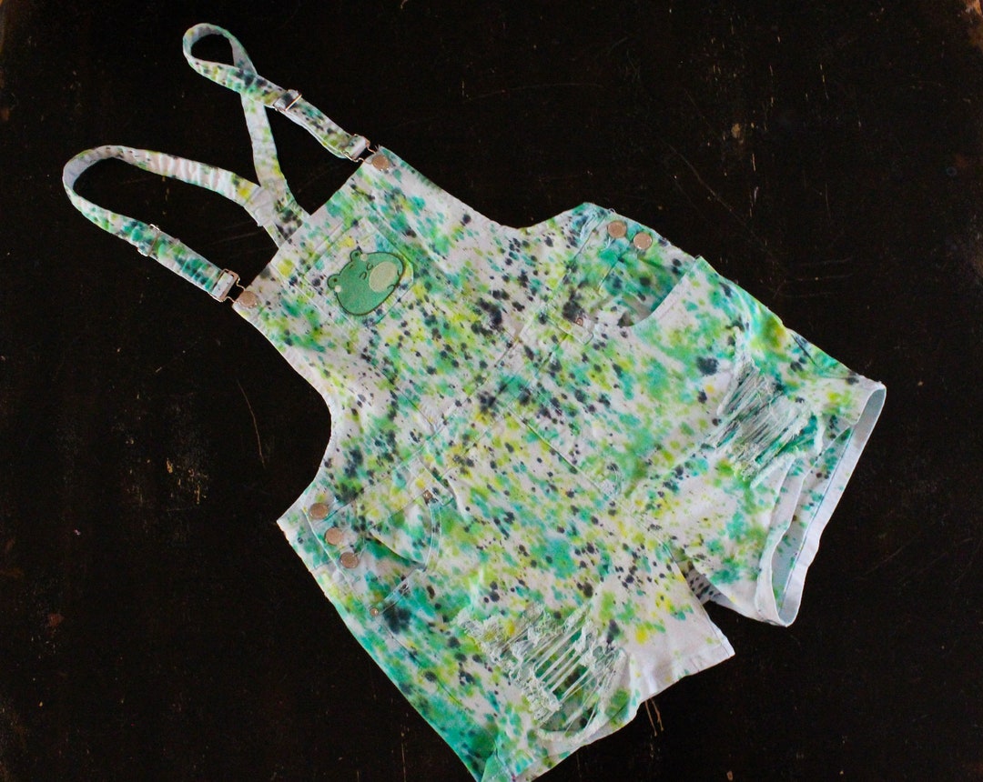 Green & Black Frog Overalls 2XL - Etsy