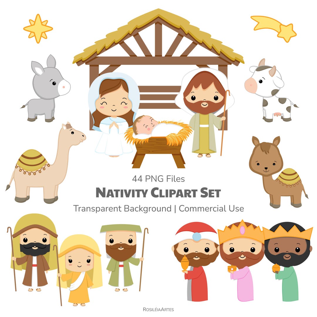 Nativity Clipart Set | 44 PNG Files | Transparent Background ...