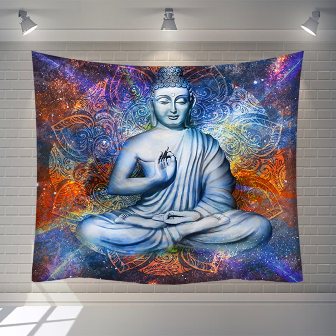 Buddha Tapestry, Wall Hanging, Home Décor, Spiritual Tapestry, Reiki ...