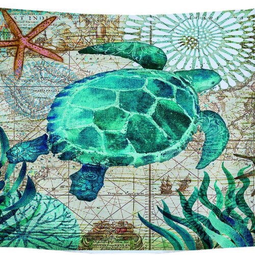 Sea Turtle 3D Tapestry by Dan Morris choose Size Turtle Art - Etsy