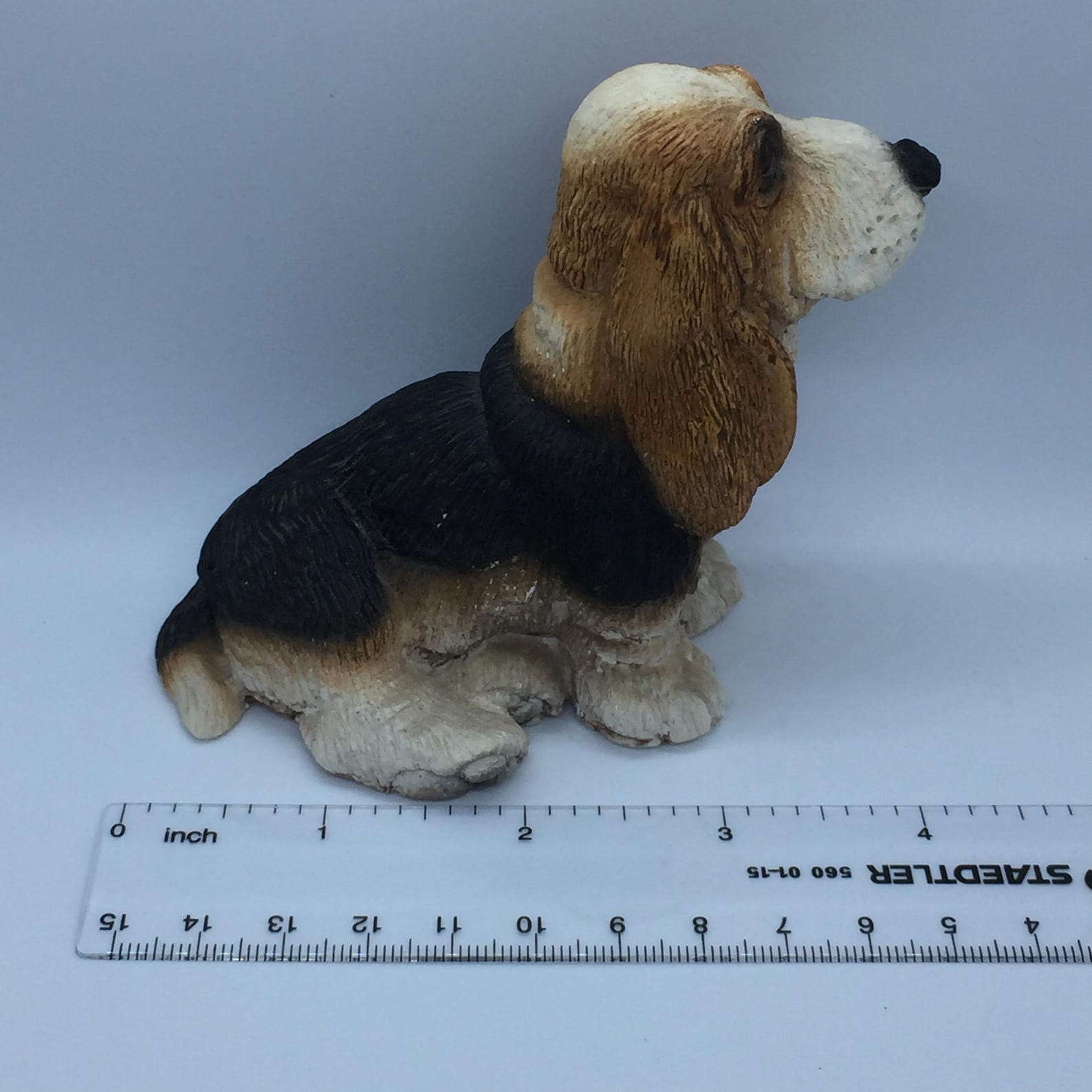 Basset Hound Sitting Vintage Dog Figurine 1984 Stone Critters by United ...