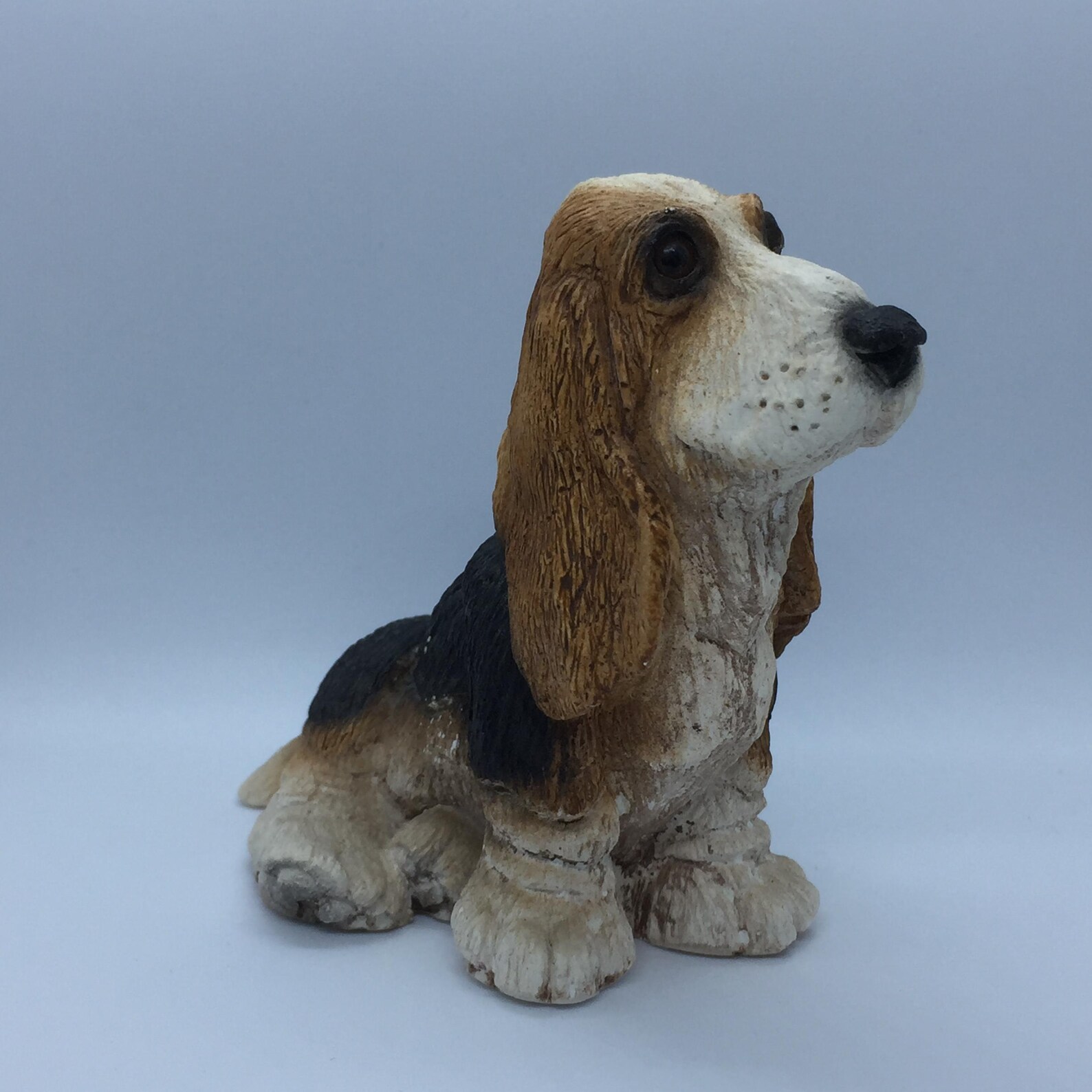 Basset Hound Sitting Vintage Dog Figurine 1984 Stone Critters by United ...