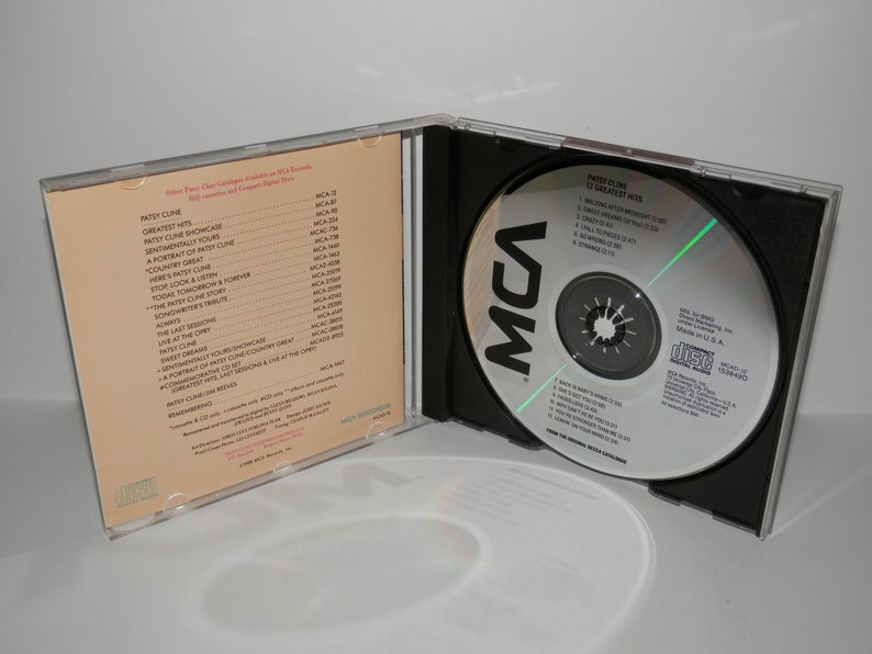 12 Greatest Hits by Patsy Cline, Cd Album 1988, MCA Records, MCAD-12 ...