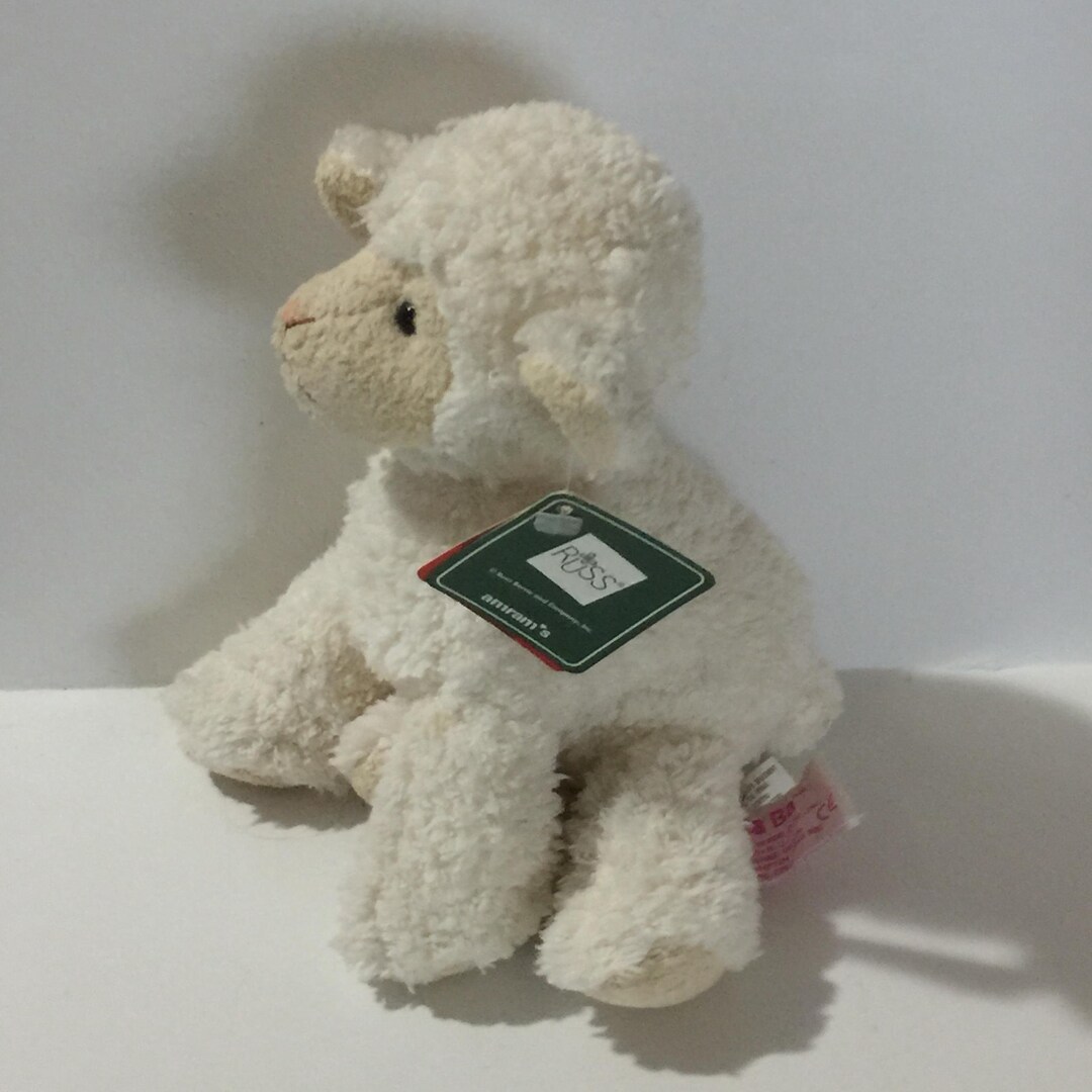 Russ Berrie Ba Ba Sheep Plush Lamb #27521, Stuffed Toy, White, Beige ...