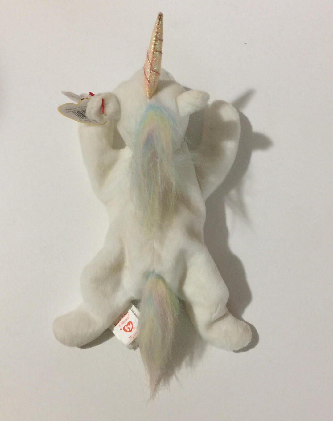 TY Beanie Baby Mystic Unicorn 1993 / 1994 Rainbow Mane & Tail Iridescent Horn 4007, Rare Tag ...