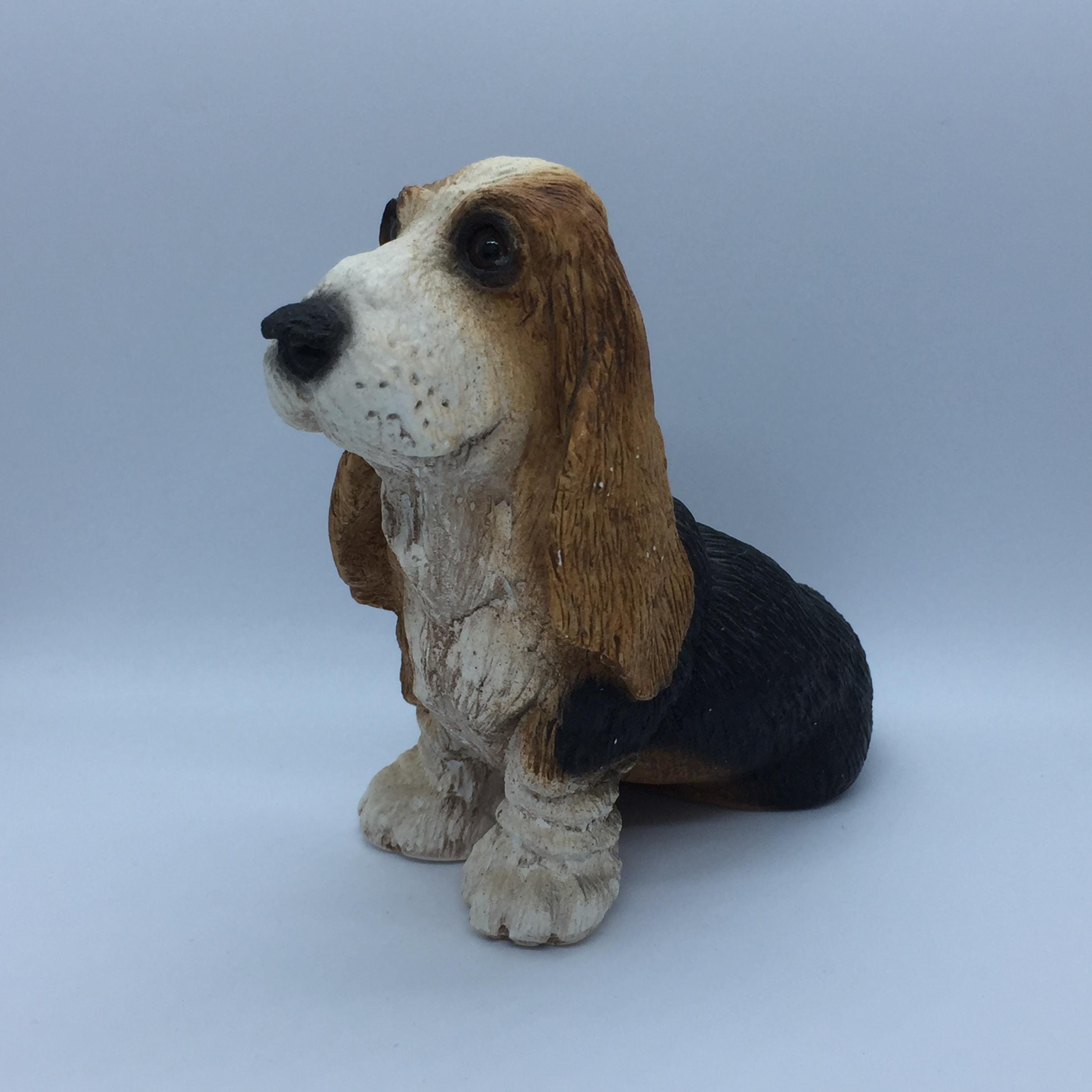Basset Hound Sitting Vintage Dog Figurine 1984 Stone Critters by United ...