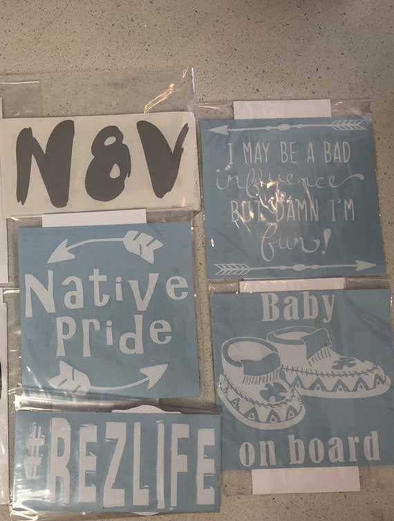 Native Window Decals rezlife N8V LEH Bad Influence - Etsy