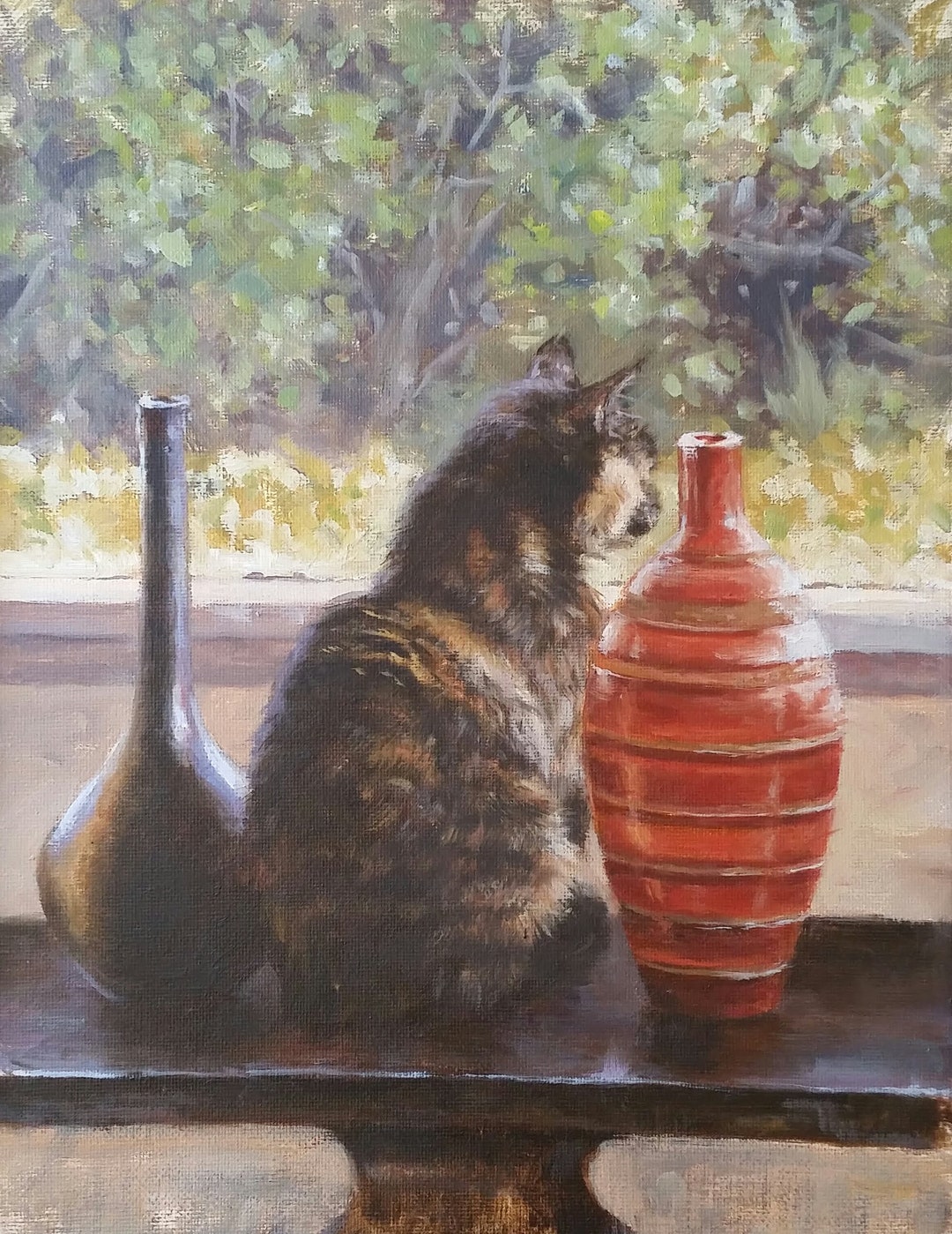Calico Cat Print Wall Art, Cat Memorial Gift, Cat Portrait, Cat Art ...