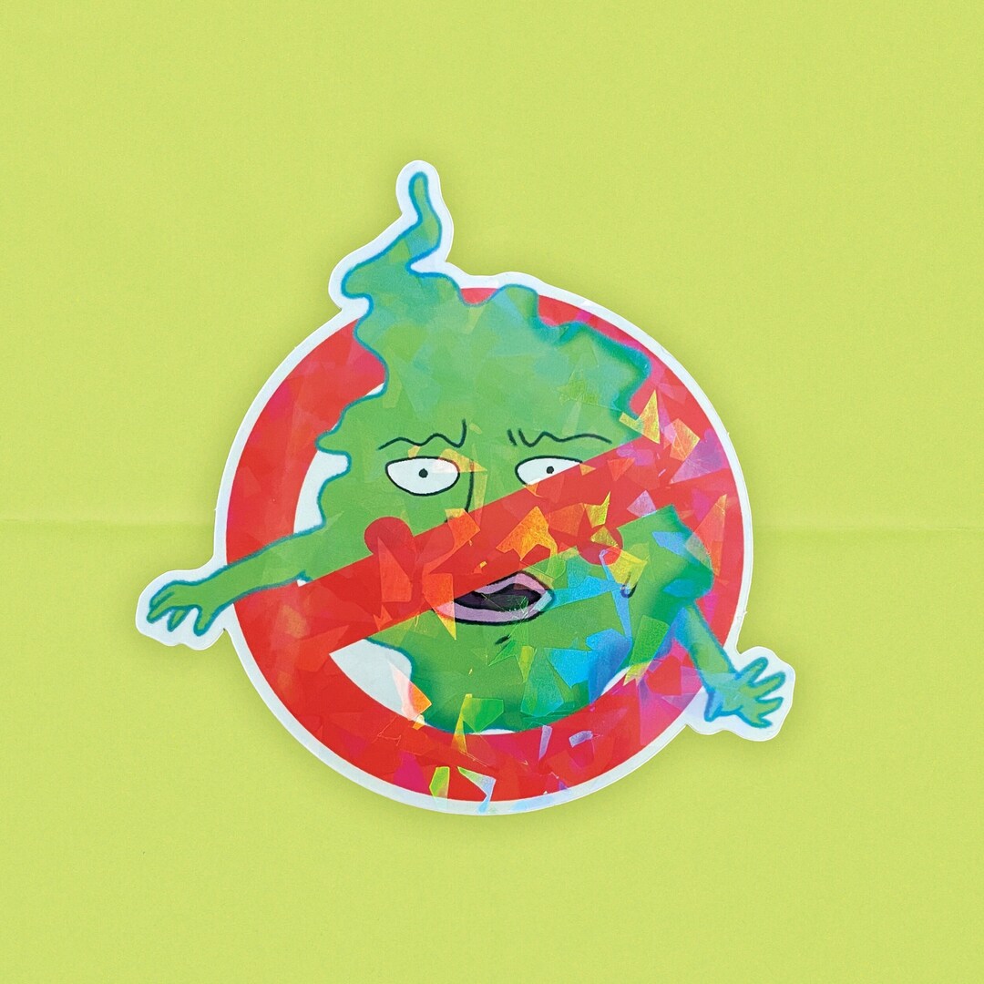 Dimple Ghostbusters Mob Psycho Glitter Vinyl Sticker - Etsy