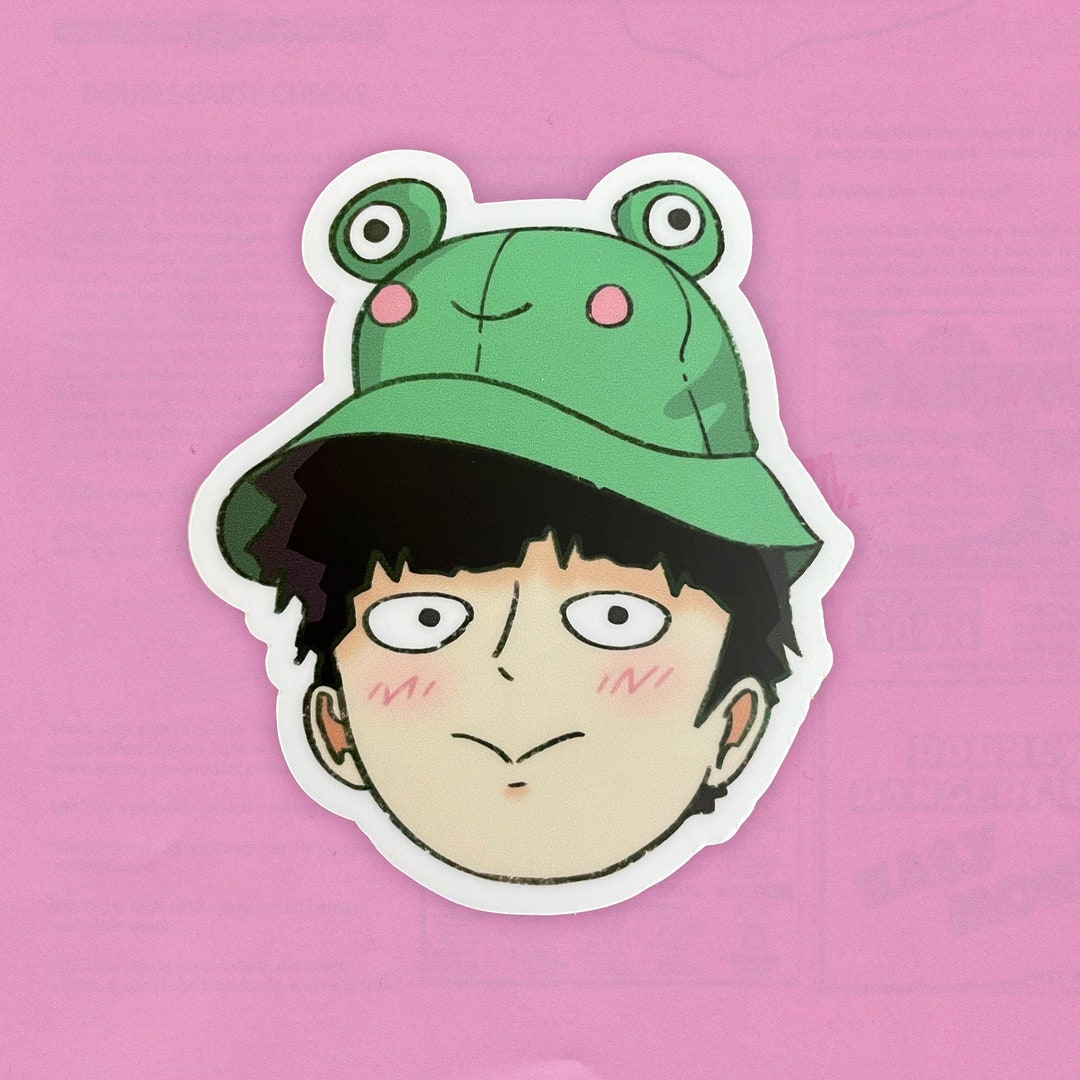 Shigeo Froggie Hat Mob Psycho Vinyl Sticker - Etsy