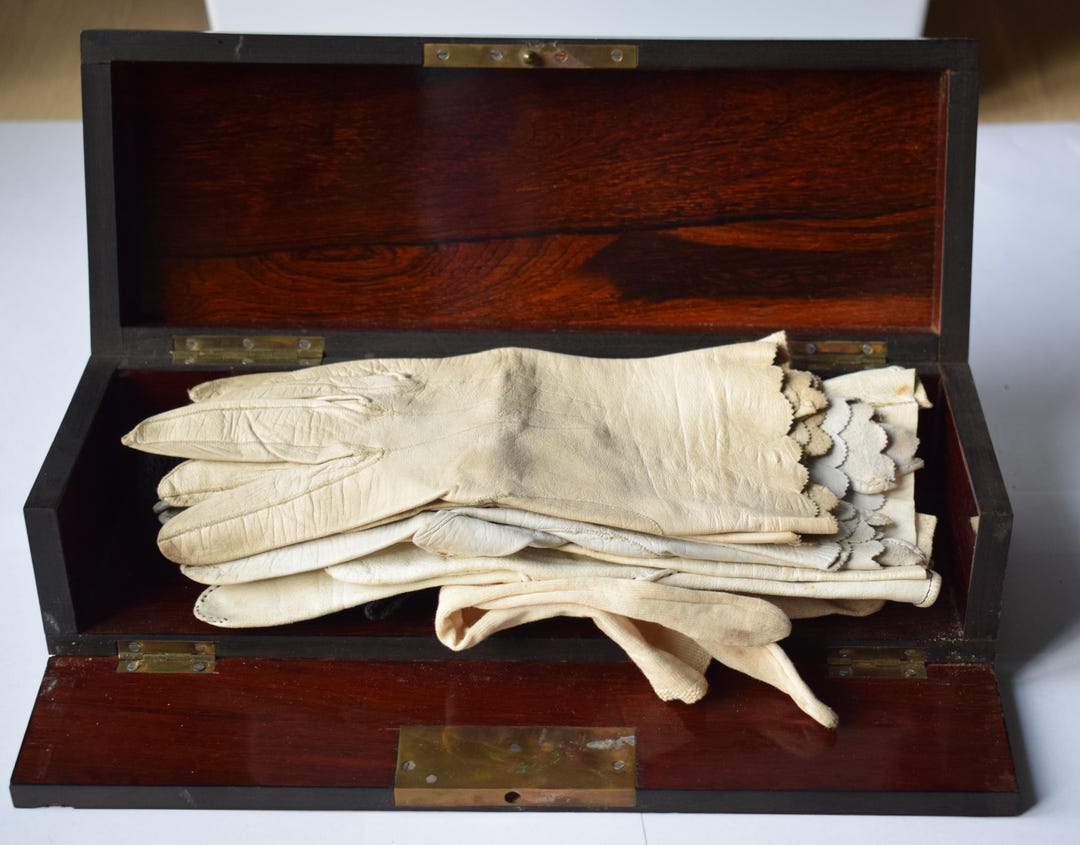 Glove Box. 1870. France. Rosewood. Ebony. Napoleon III. Several Pairs ...