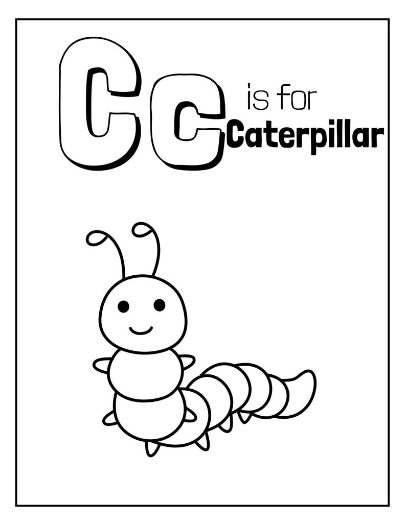 Alphabet Bug Coloring Pages | A-Z Insect Coloring Sheets | Kids ...