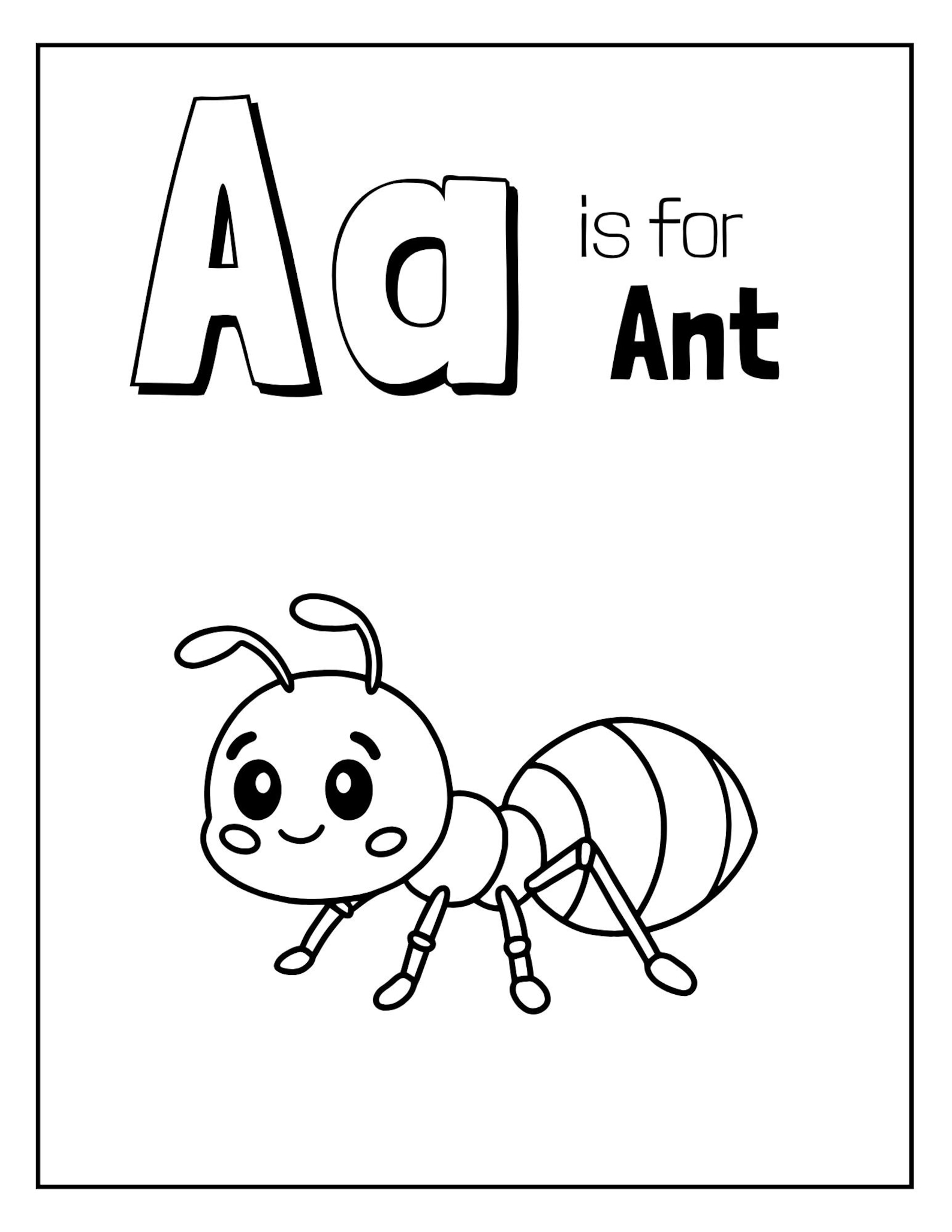 Alphabet Bug Coloring Pages | A-Z Insect Coloring Sheets | Kids ...