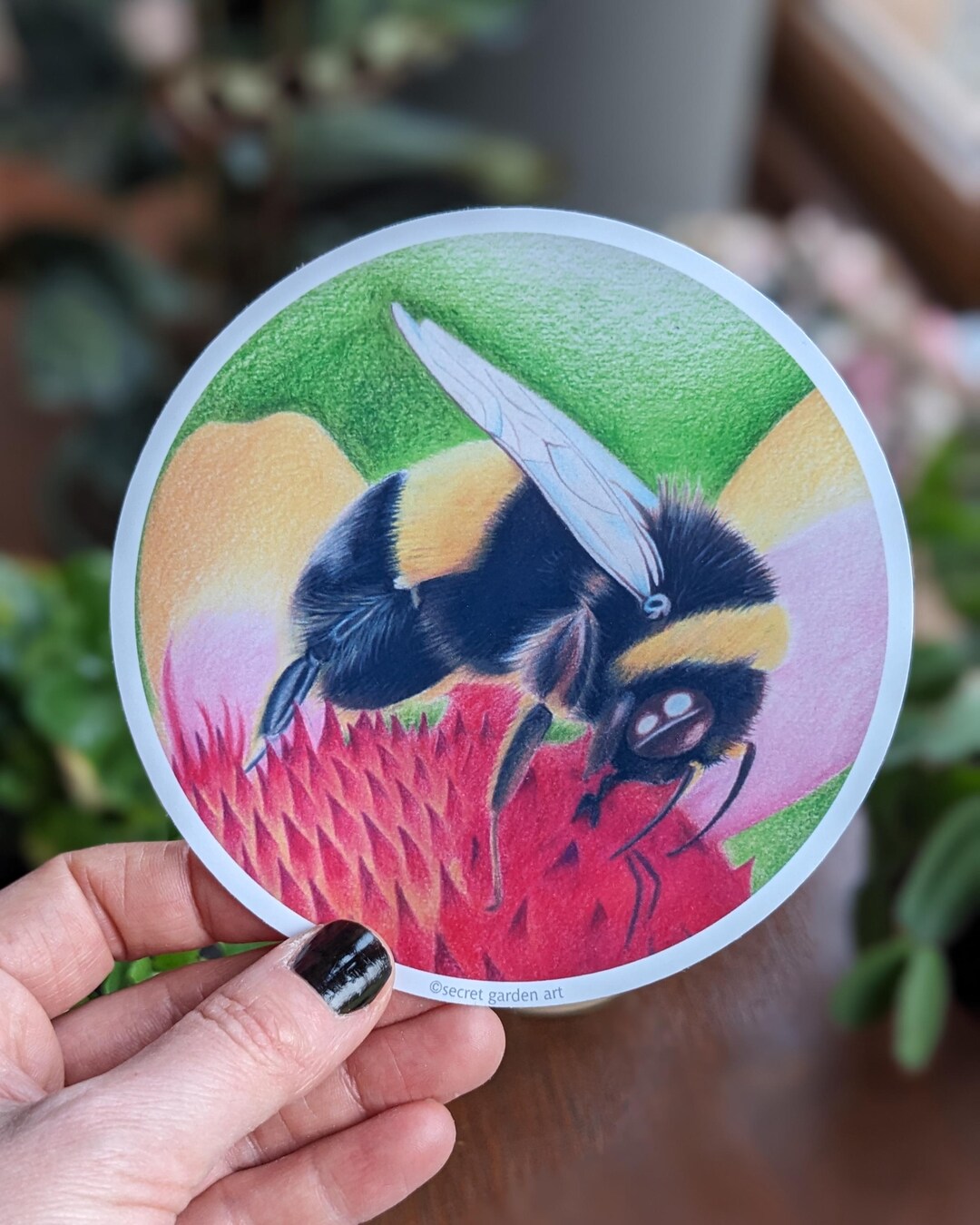 Bumblebee Sticker - Waterproof Vinyl - Round - Etsy