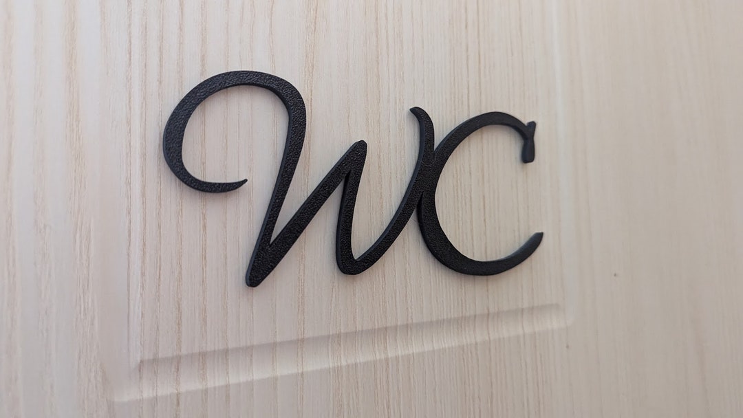 WC Door Sign Modern Design for Your Bathroom - Etsy