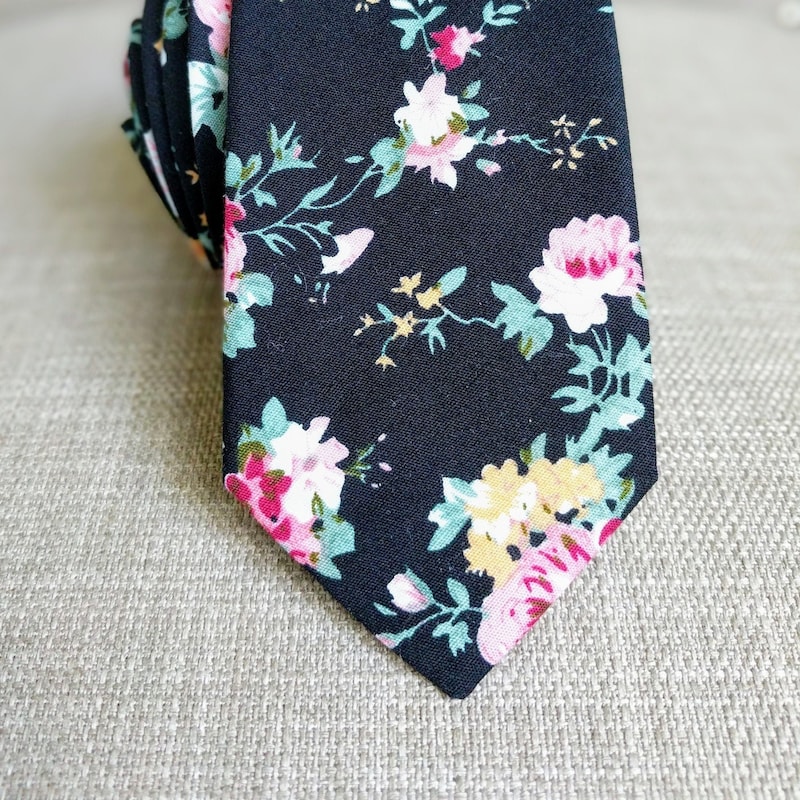 Floral Tie - Etsy