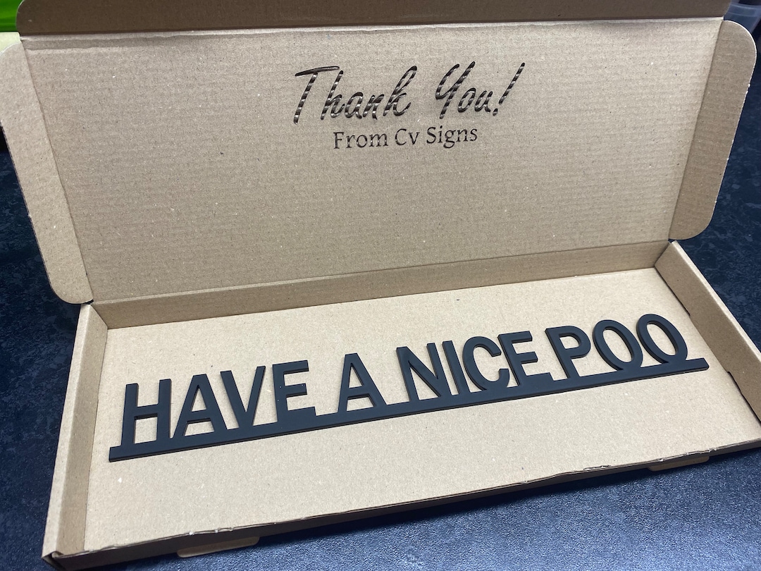 Have a Nice Poo Door Sign Door Topper Shelf Decor Door - Etsy