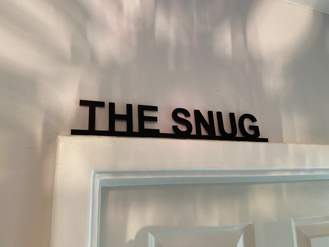 The Snug Door Sign, Door Topper, Shelf Decor, Door Frame Art, Wall ...