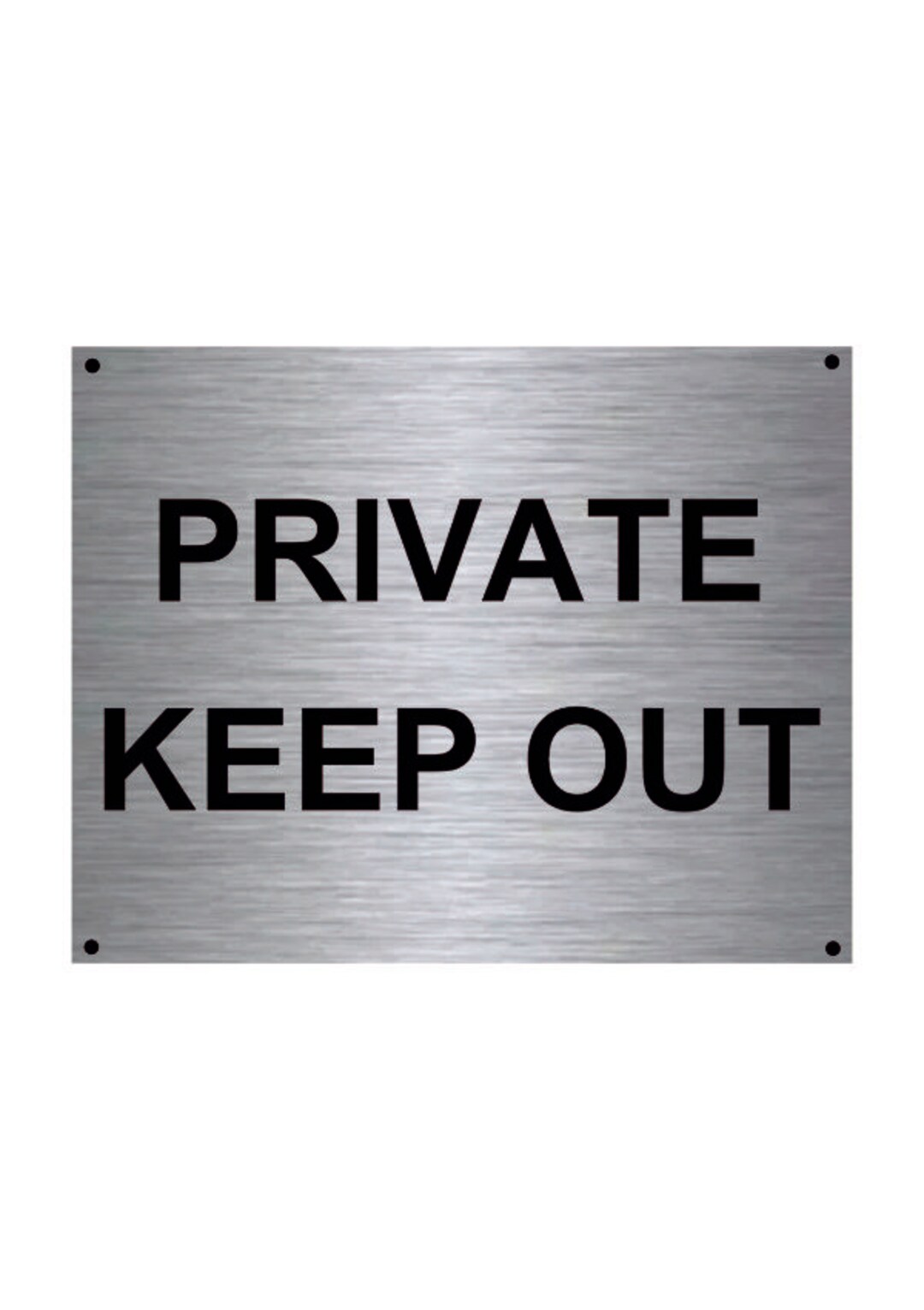 PRIVATE KEEP OUT Driveway Wall Sign Plaque Weather Proof Pre Drilled ...