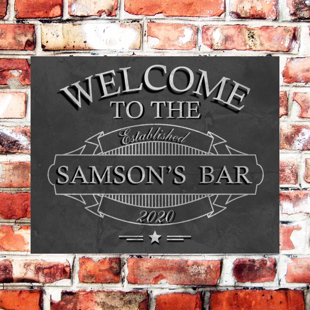 Pub Bar Sign Personalised Plaque Any Name and Date Weather Proof Pre ...