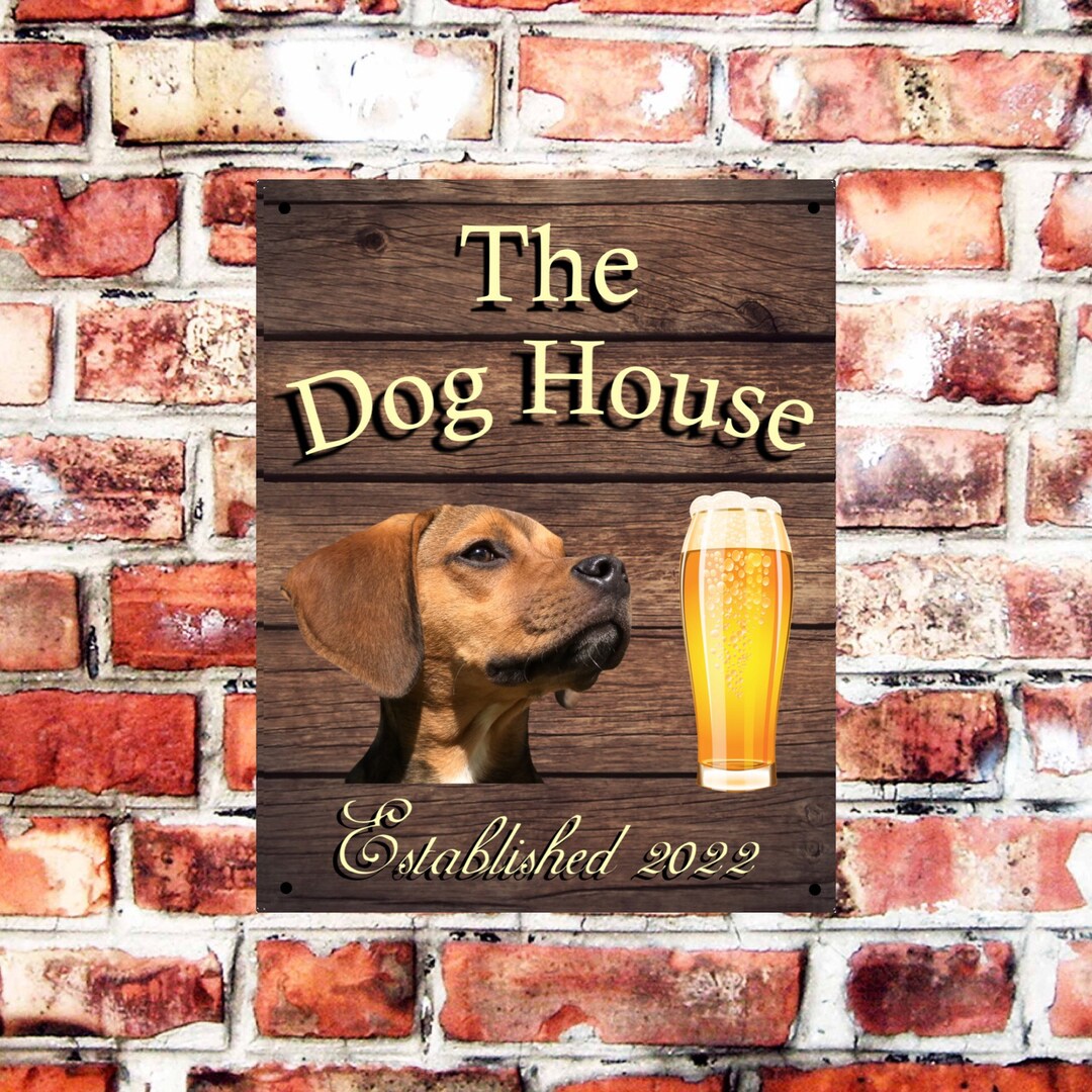 Pub Bar Sign Personalised Pet Dog Cat Photo Plaque Any Name and Date ...