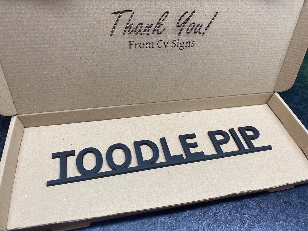 Toodle Pip Door Sign, Door Topper, Shelf Decor, Door Frame Art, Wall ...